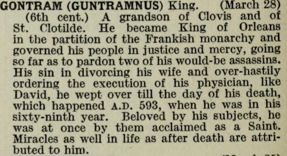 28 March – Saint Guntram – Nihil sub sole novum