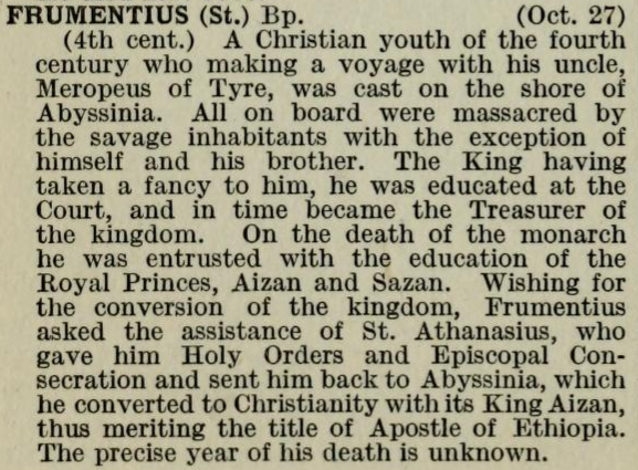 27 October – Saint Frumentius – Nihil sub sole novum